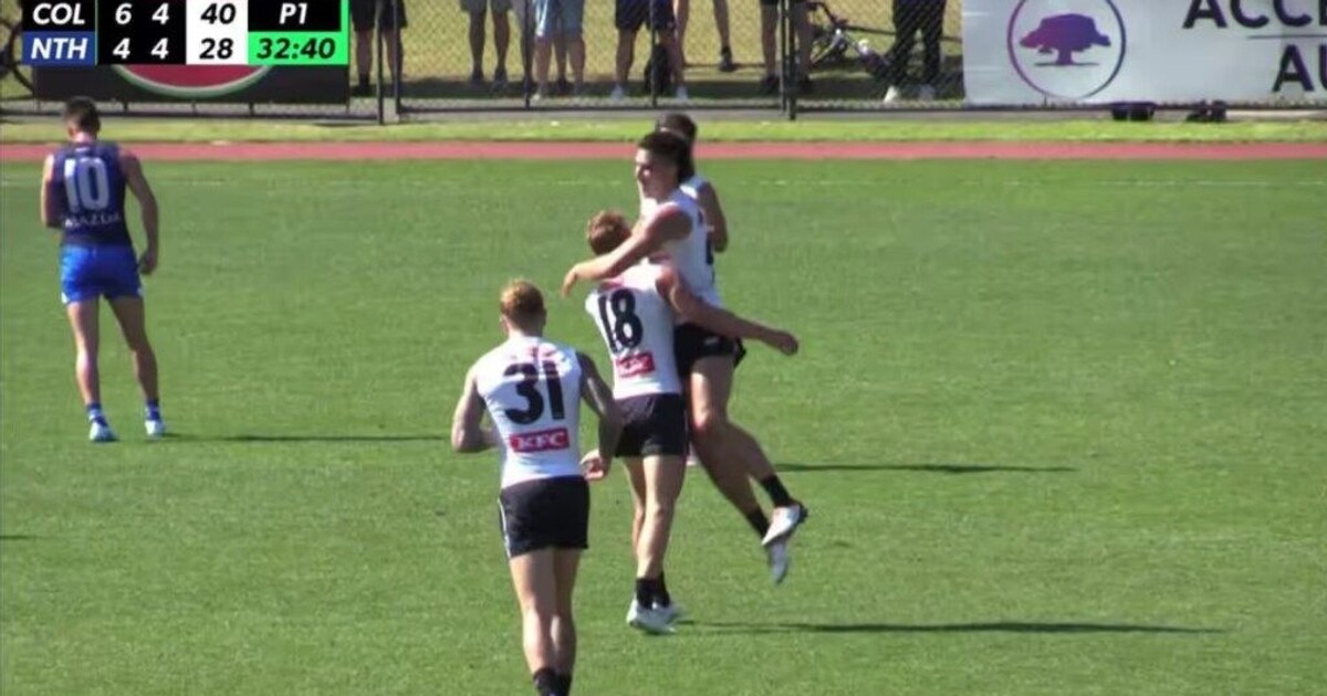 Macrae’s monster kick soars through the sticks