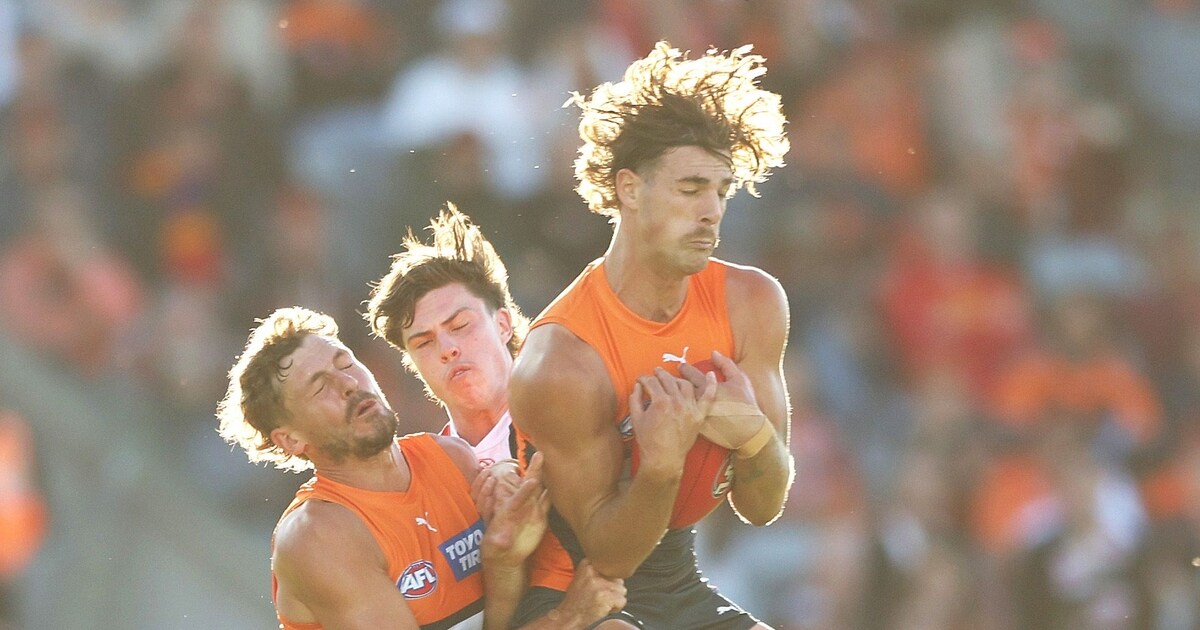 Greater Western Sydney Giants defender James Peatling celebrated after ...