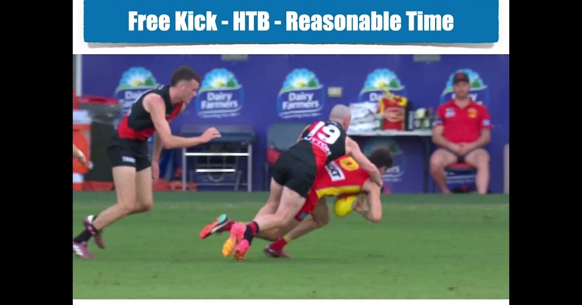 AFL highlights holding the ball examples from R12