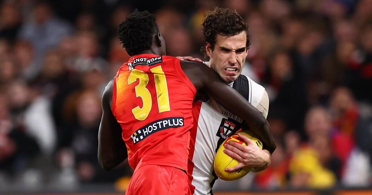 AFL's Steve McBurney has conceded free kick against Gold Coast's Mac ...