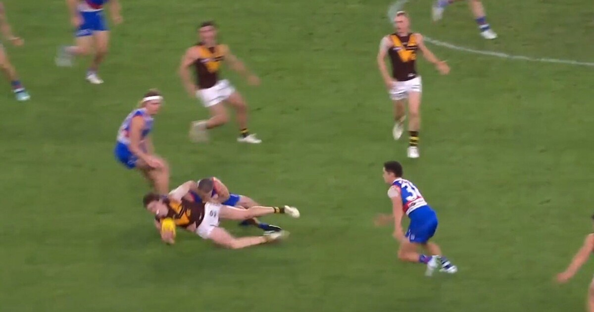 AFL example of dangerous tackles from 2024