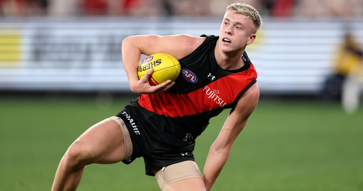 High-flying Essendon Bombers young gun Nate Caddy lands Telstra AFL ...